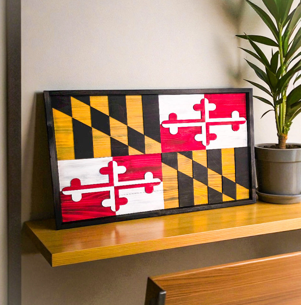 Maryland Flags - Custom Wood Signs – Rustic Revival Co